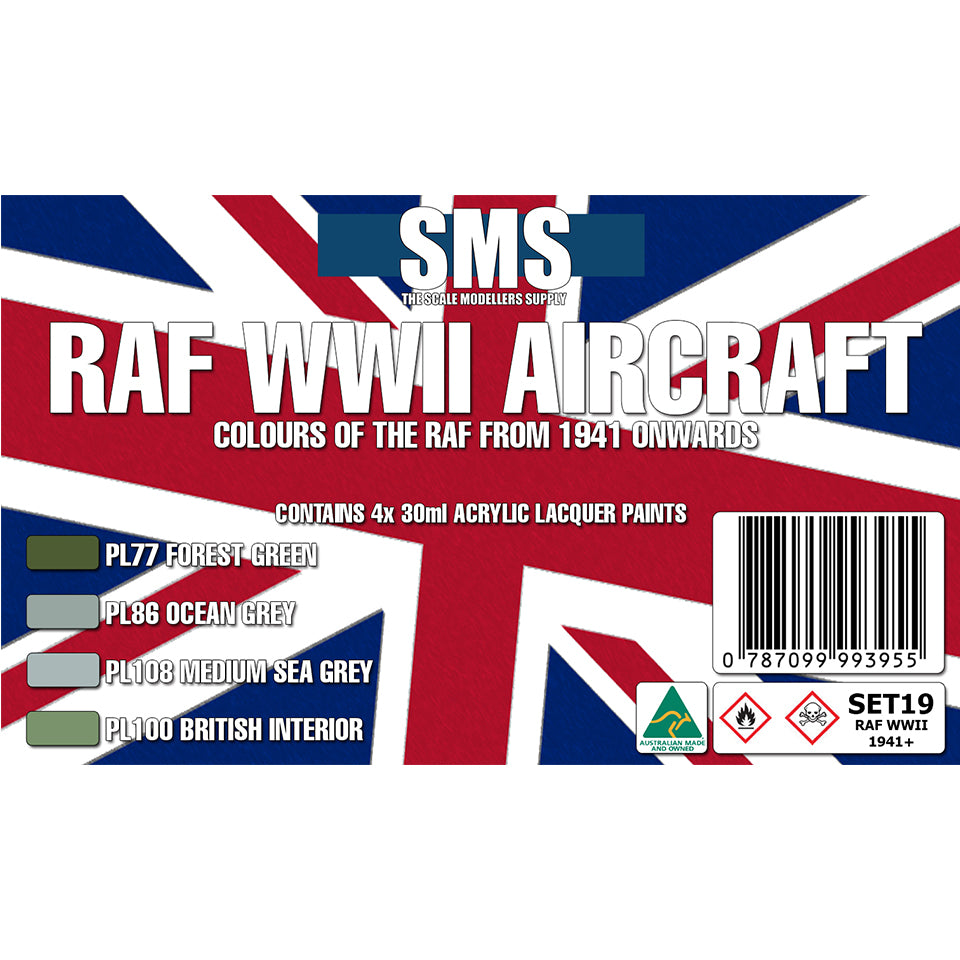 RAF WWII 1941 ONWARDS Colour Set #2 – The Scale Modellers Supply